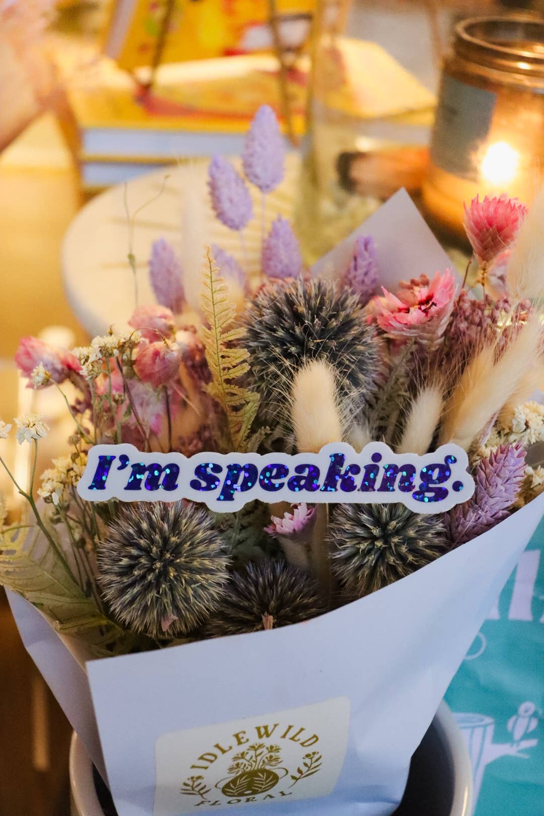 I’m Speaking Sticker – Golden Hour Designs