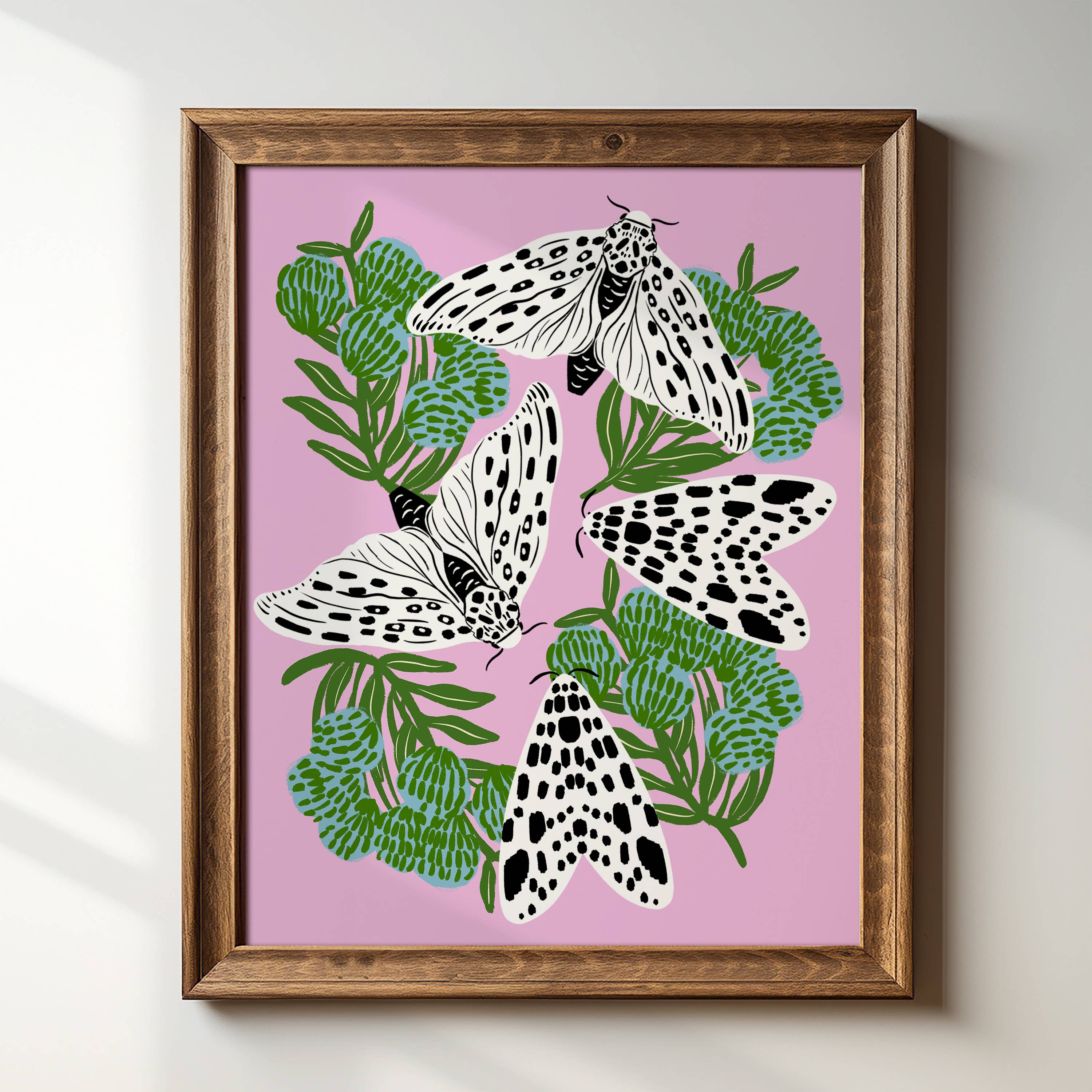 "Giant Leopard Moths" Art Print – Golden Hour Designs
